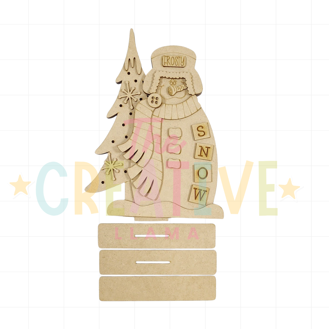Snowman & Tree Shelf Sitter – The Creative Llama